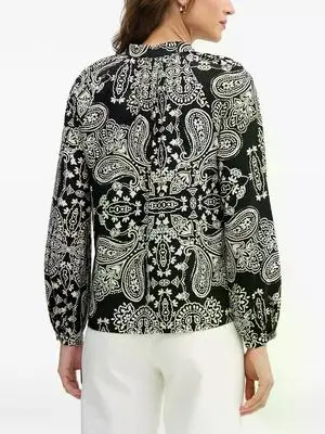 OUI Paisley-print V-neck Blouse