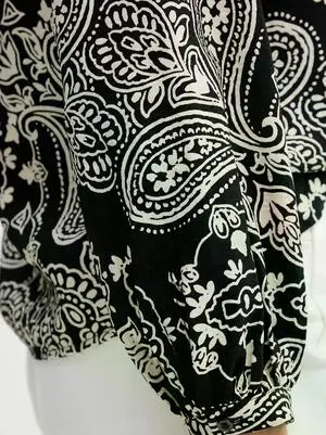 OUI Paisley Print V-neck Blouse