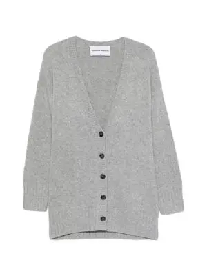 EMERSON RENALDI V-neck Ribbed Cardigan - Grey
