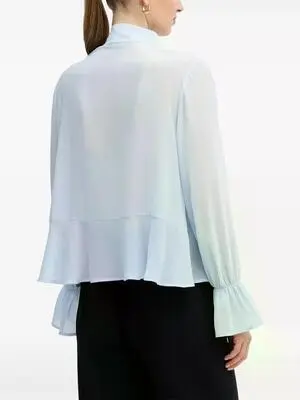 OUI Bow-detail Peplum-hem Blouse