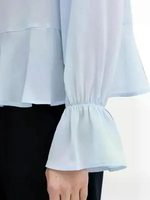 OUI Bow-detail Peplum-hem Blouse