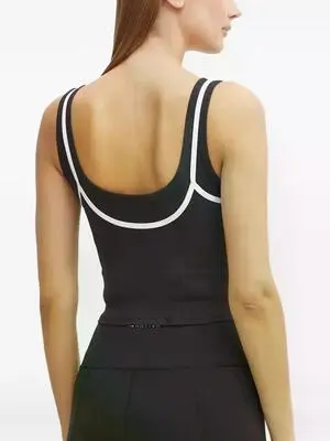 P.E Nation Forward Ribbed-knit Contrast-trim Tank Top