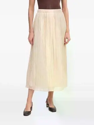 OUI Pleated Midi Skirt - Neutrals