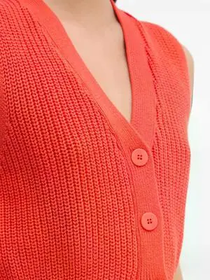 MOS MOSH Ribbed Knit Peplum Cardigan