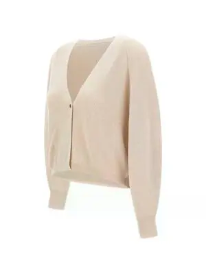 Hemisphere Ribbed-knit V-neck Cardigan