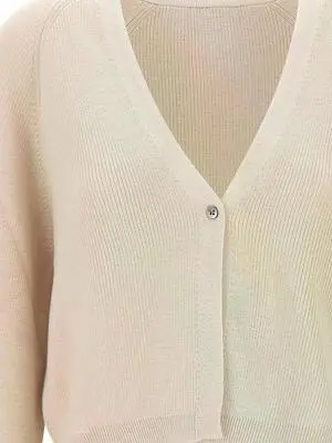 Hemisphere Ribbed-knit V-neck Cardigan