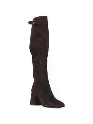 POEVE Buckle-strap Knee-high Boots