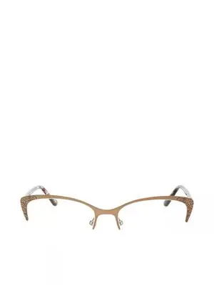 ADENSCO Engraved Cat-eye Frame Eyeglasses - Brown
