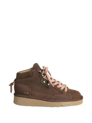 PANCHIC Lace-up Nubuck Leather Sneakers - Brown