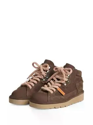 PANCHIC Lace-up Nubuck Leather Sneakers