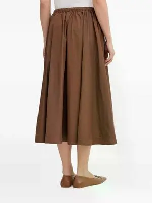 OUI Drawstring Flared Midi Skirt