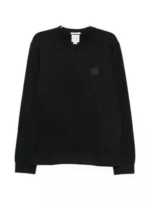 Calvin Klein Patch Crew Neck Sweater - Black