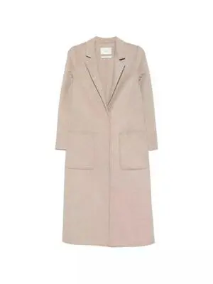 VICOLO Single-breasted Notch-lapel Coat - Neutrals