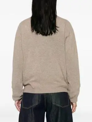LA PISCINE V-neck Fine Knit Sweater