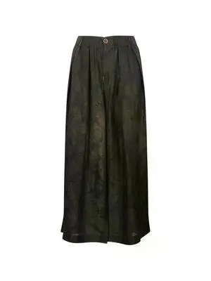 UMA WANG Jacquard-patterned Wide-leg Trousers - Green