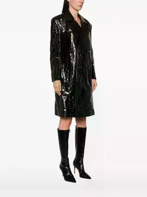 Junya Watanabe Croc-effect Double-breasted Coat