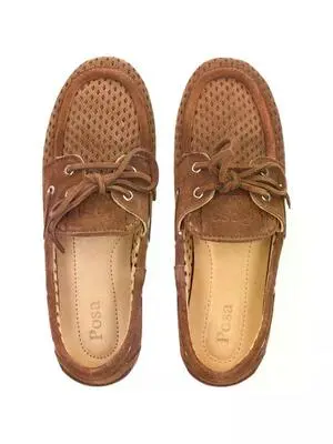 POSA Perforated Lace-up Loafers