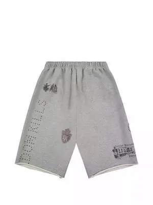 BOREDOM KILLS Graphic Print Embellished Drawstring Shorts