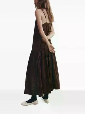 The Great. Plaid Drop-waist Maxi Dress