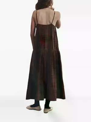 The Great. Plaid Drop-waist Maxi Dress