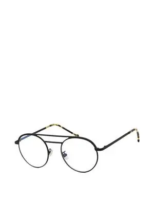 CUTLER & GROSS Round Frame Eyeglasses - Black