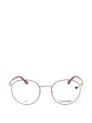 Calvin Klein Round-frame Glasses - Red