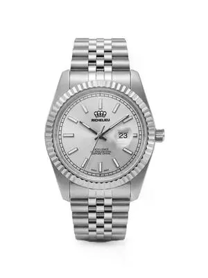 RICHELIEU SWISS Logo-detail 38mm Watch - Silver