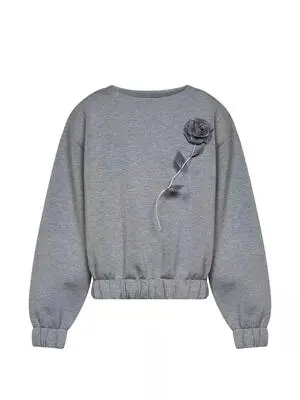 Giuseppe Di Morabito Rose-appliqué Shoulder-pad Sweater