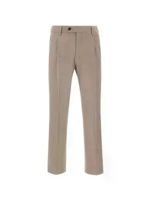 DEVORE INCIPIT Pleated Straight-leg Trousers - Neutrals