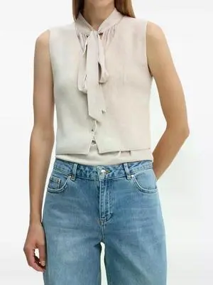 OUI Ribbed Knit V-neck Waistcoat
