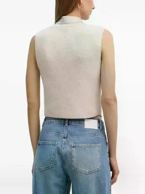 OUI Ribbed Knit V-neck Waistcoat