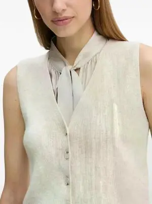 OUI Ribbed Knit V-neck Waistcoat