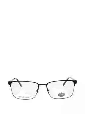 HARLEY-DAVIDSON Rectangle-frame Titanium Glasses - Black