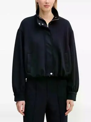 OUI High-neck Zip-up Bomber Jacket - Blue
