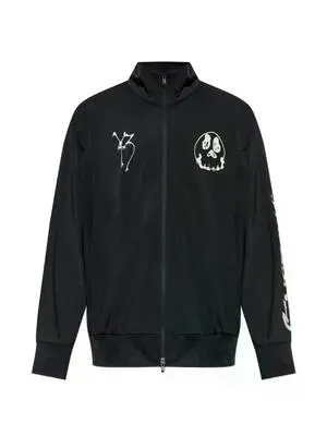 Y3 X Adidas Graphic-print Zip-up Sweater - Black