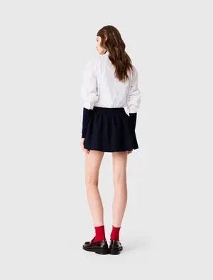 Maje Short Tailored Rhinestone Skirt