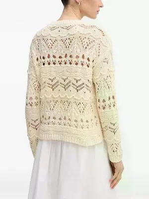 OUI Pointelle-knit Sweater - Neutrals