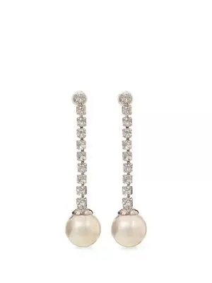 SELF-PORTRAIT Crystal-embellished Earrings - Silver
