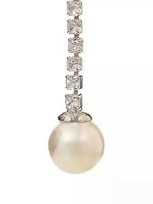 SELF-PORTRAIT Crystal-embellished Drop Earrings With Faux Pearl