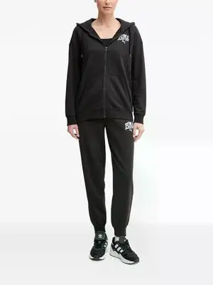 PUMA Logo-print Zip-up Hoodie - Black