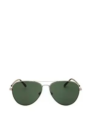 Fossil Pilot-frame Metal Sunglasses - Silver