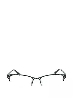 LIZ CLAIBORNE Rectangle-frame Glasses - Black