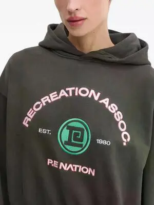 P.E Nation Cresent Logo-embroidered Cropped Hoodie
