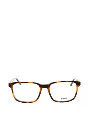 BMW EYEWEAR Tortoiseshell-effect Rectangle-frame Glasses - Brown