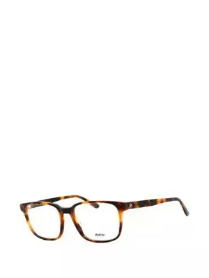 BMW EYEWEAR Tortoiseshell-effect Rectangle-frame Glasses