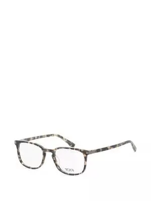 Tumi Tortoiseshell-effect Square-frame Glasses
