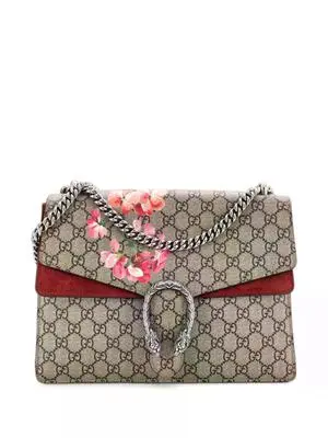 Gucci Blooms Print Gg Coated Canvas Medium Shoulder Bag