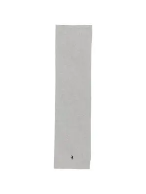 Polo Ralph Lauren Logo-embroidered Knitted Scarf - Grey