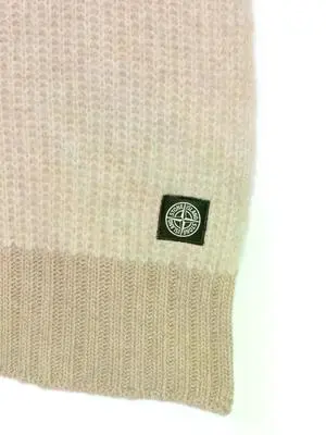 Stone Island Logo-patch Waffle-knit Scarf