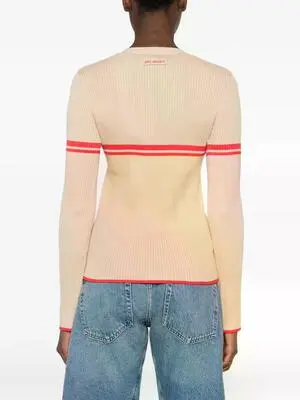 Axel Arigato Fleur Ribbed-knit Striped Cardigan